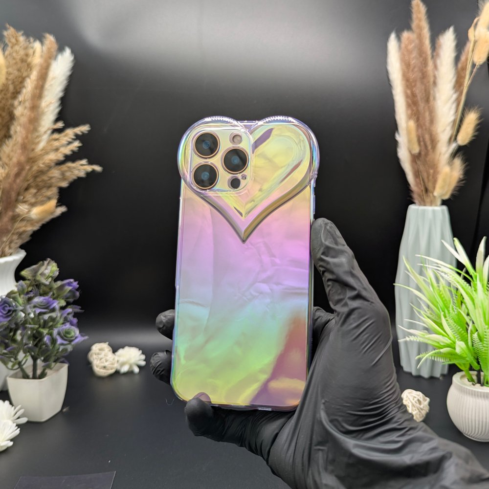 Premium 3D Holographic Heart Case For iPhone | Casify